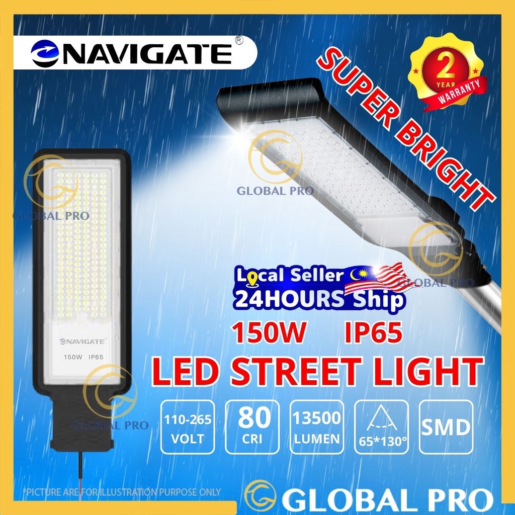 NAVIGATE 150W IP65 Solar Street Light Outdoor Lighting Lampu Jalan ...