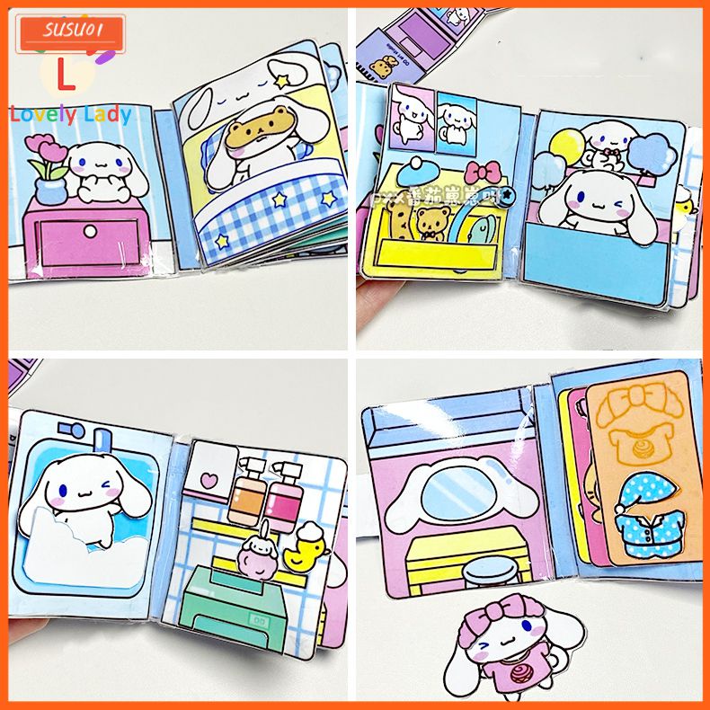 Origami Sanrio Quiet Book Kuromi Cinnamoroll Girl Dress Up Doudou ...