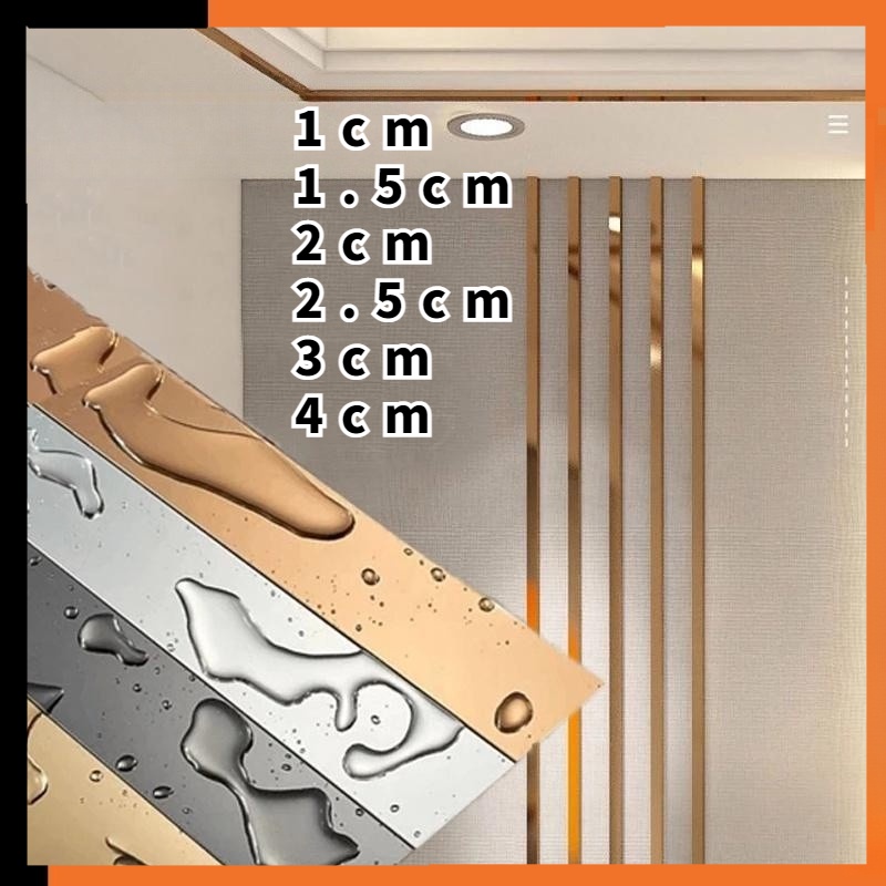 3M Mirror Stainless Steel Decorative Strip for Wall Ceiling Ceramic ...