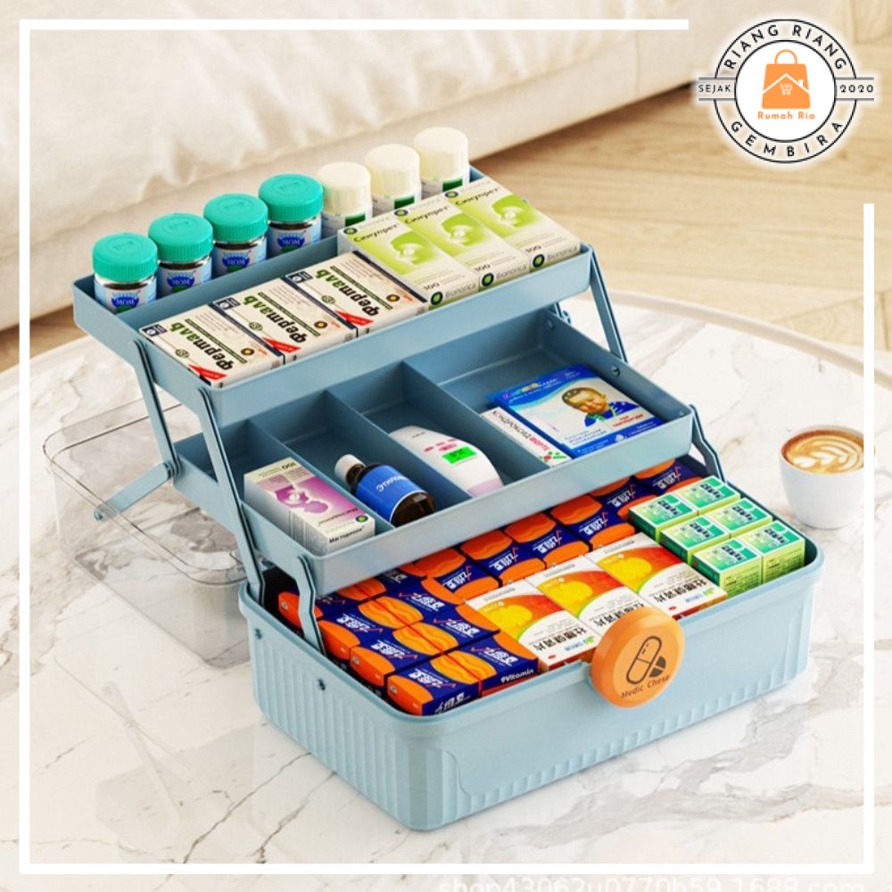 3 Tier Large First Aid Box First Aid Kit Storage Box Multi Purpose ...