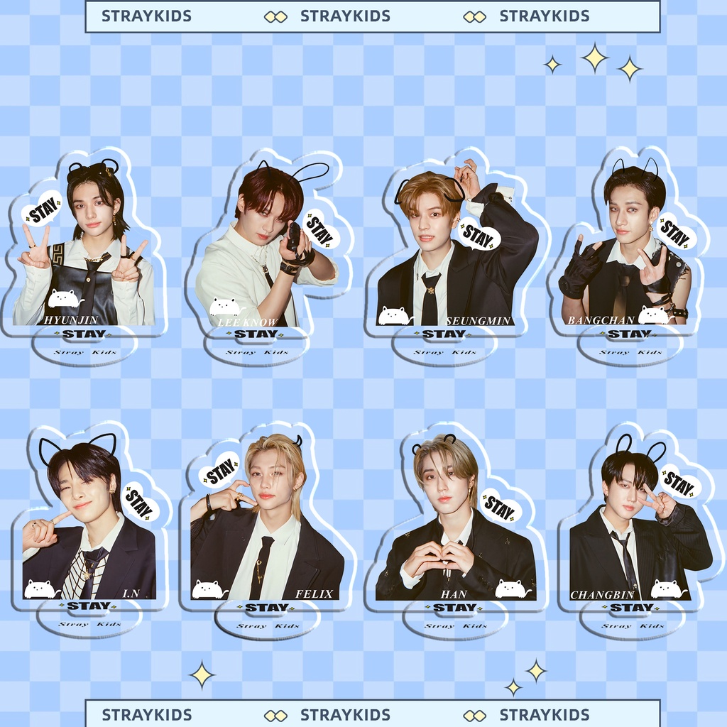 Kpop Straykids Acrylic Standing Signs New Double Sided Human Standing ...