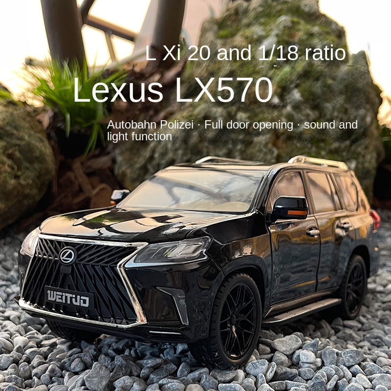 1:18 car model Lexus LX570 Four wheel drive simulation metal car model ...