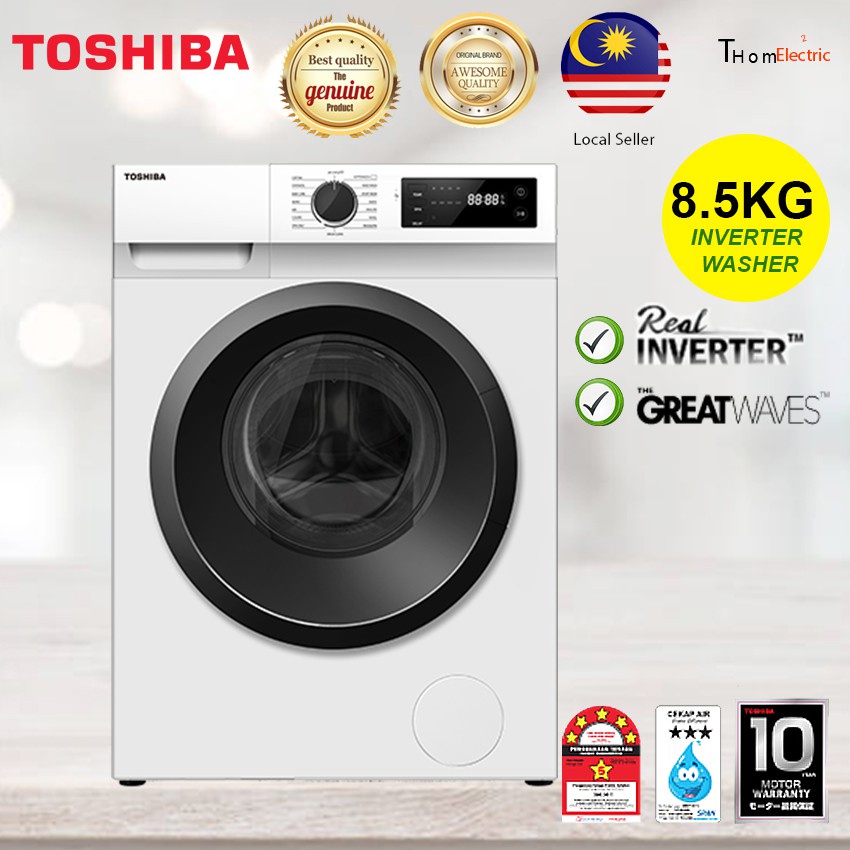 TOSHIBA 8.5KG FRONT LOAD REAL INVERTER WASHER TW-BH95S2M | Shopee Malaysia