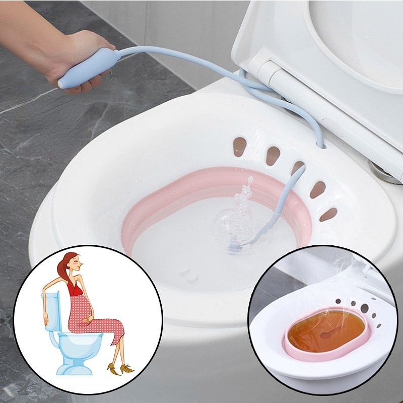 Foldable Sitz Bath Basin Toilet Seat For Pregnant Maternity Sit Besen ...