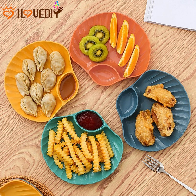 Multifunction Shell Shape Dish Plastic Dumpling Plate Home Breakfast ...