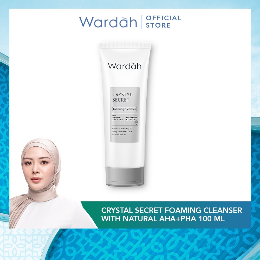Wardah Crystal Secret Foaming Cleanser with Natural AHA+PHA 100ml ...