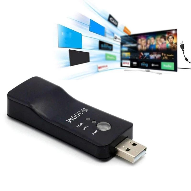 Universal Wireless USB 300Mbps Smart TV Wifi Repeater Adapter TV Sticks ...