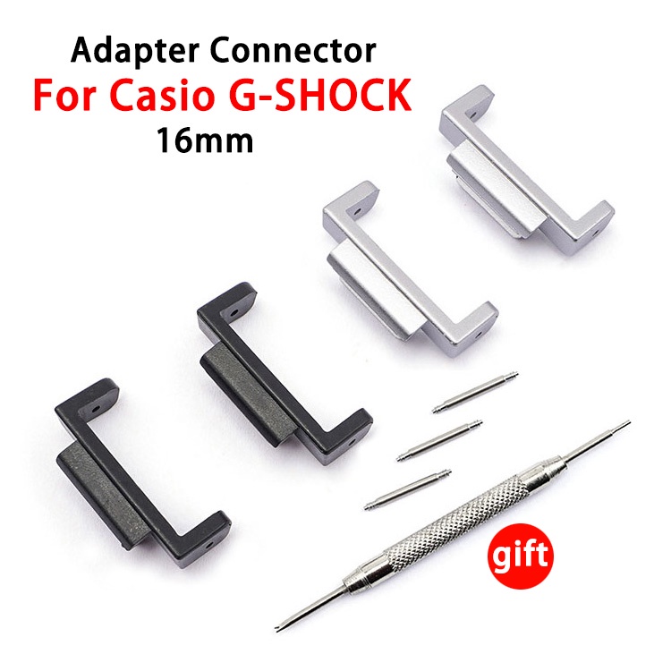 2pcs Watch Band Adapter Connector 16mm for Casio G-SHOCK DW-5600 GA ...