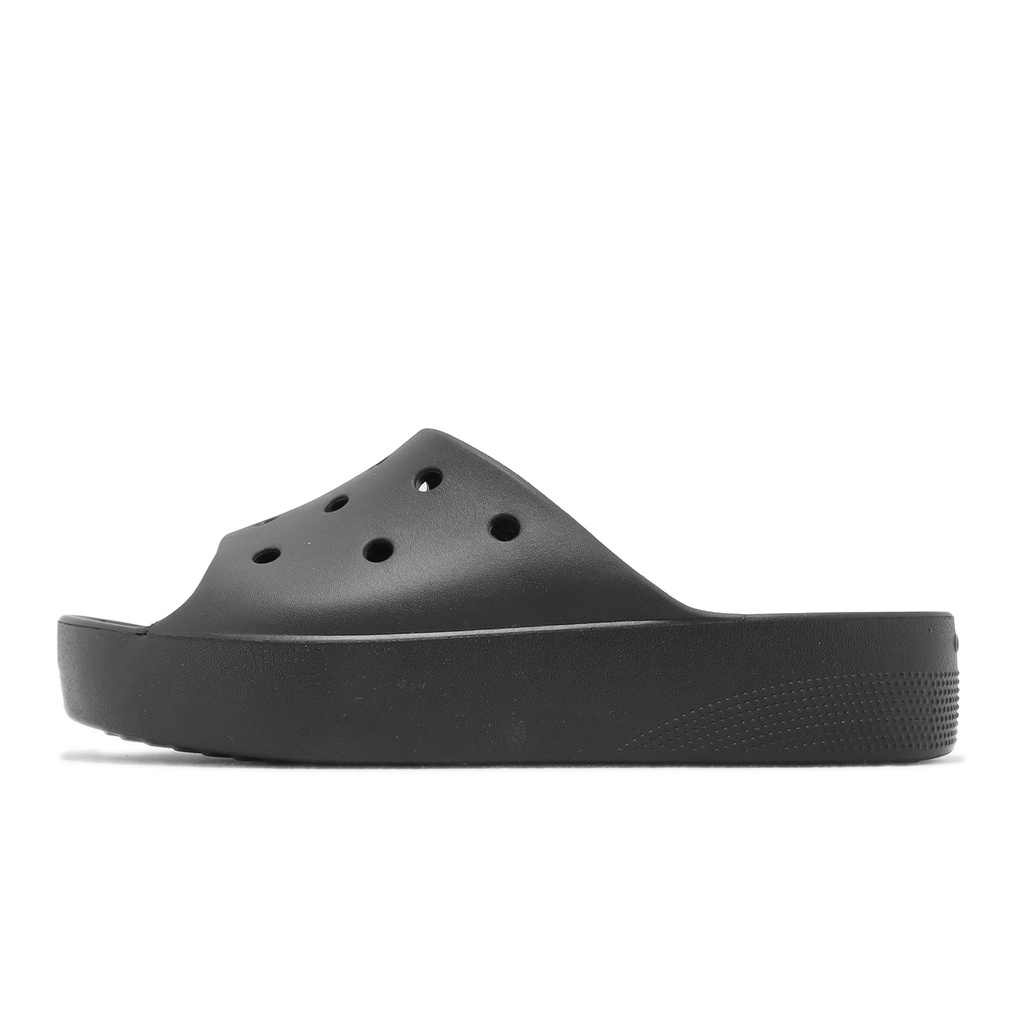 Crocs Classic Platform Slide Cloud Slippers All Black Thick-Soled Women ...