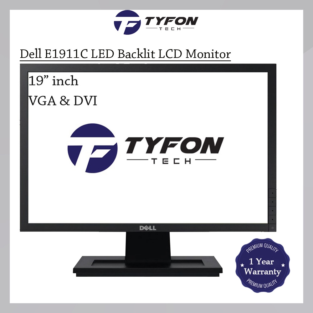 Dell 19" Inch Widescreen LED Backlit LCD Monitor E1911C (Refurbished) | Shopee Malaysia