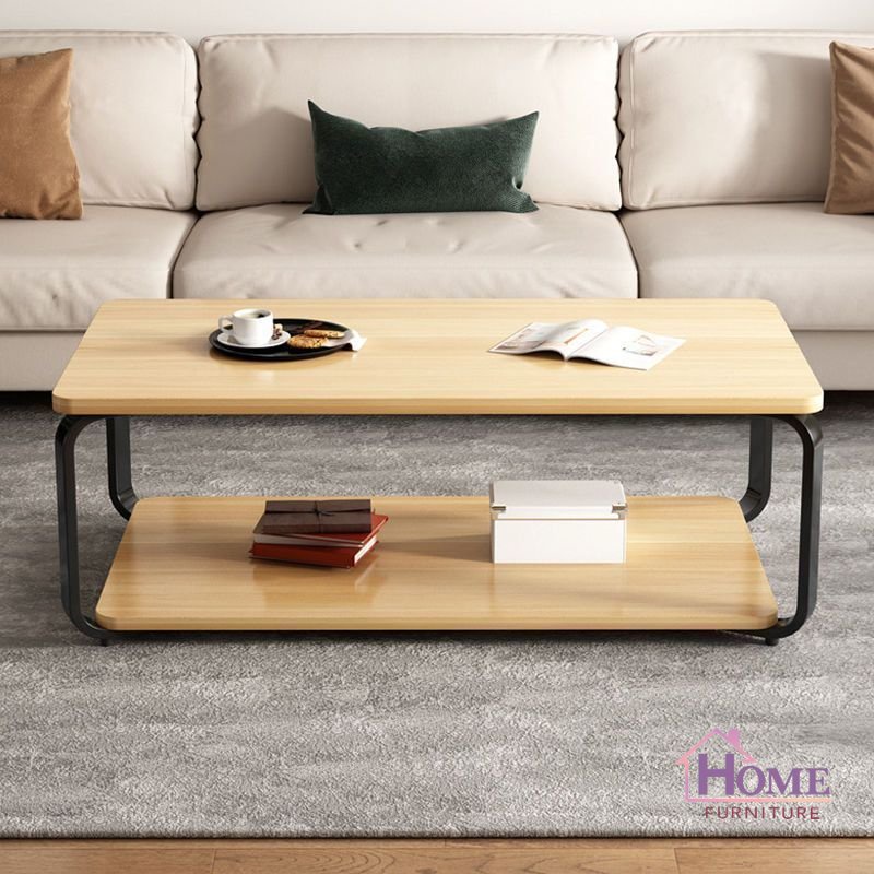 🍁Simple living room storage small coffee table/simple double layered ...