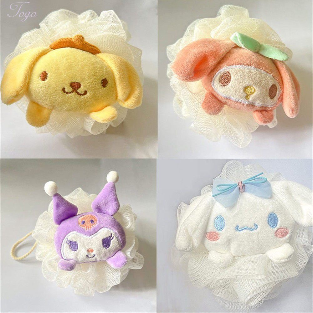 Sanrio Bath Flower Ball Cartoon Kuromi Cinnamoroll My Melody Pom Pom ...