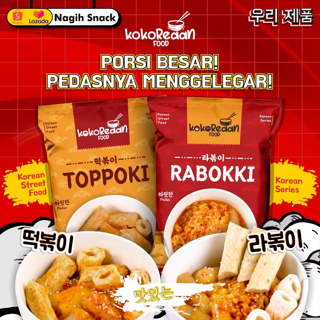 Toppoki KOKOREAN HALAL (200gr)/RAPOKKI RABOKKI Tteokbokki Instant ...