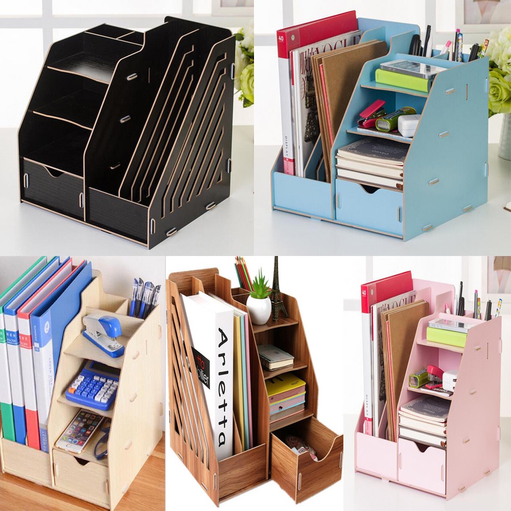 Diy Combination File Wooden Office File Storage Box Wooden Office ...