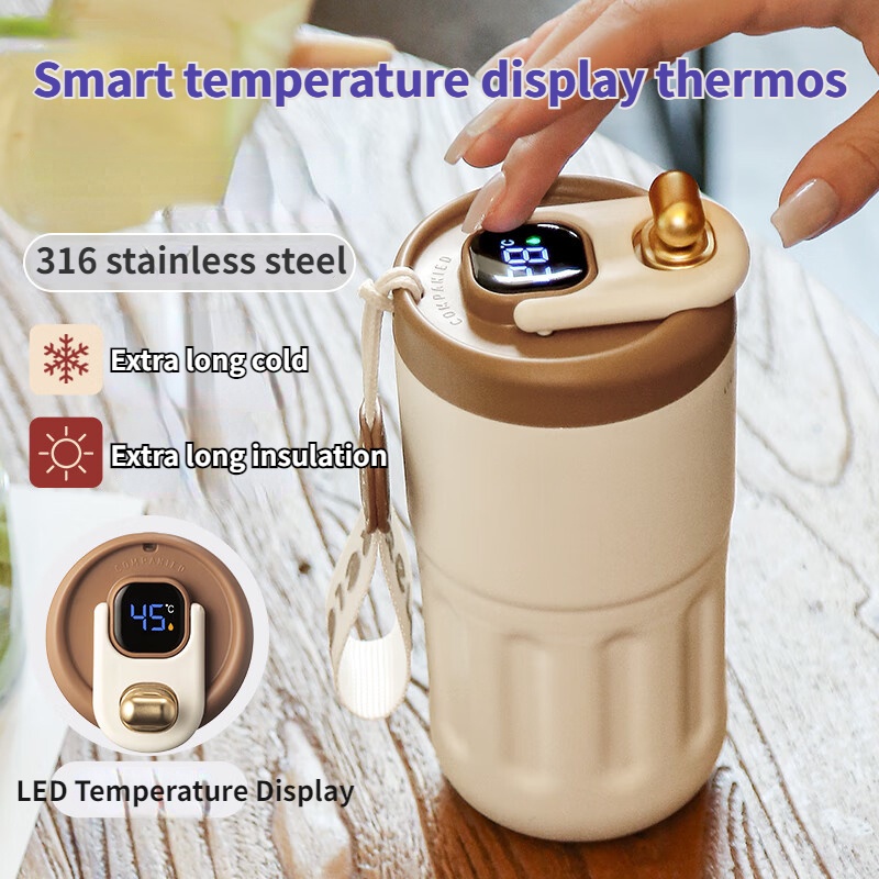 Botol Air Smart LED Temperature Display Thermal Flask Vacuum Flask ...