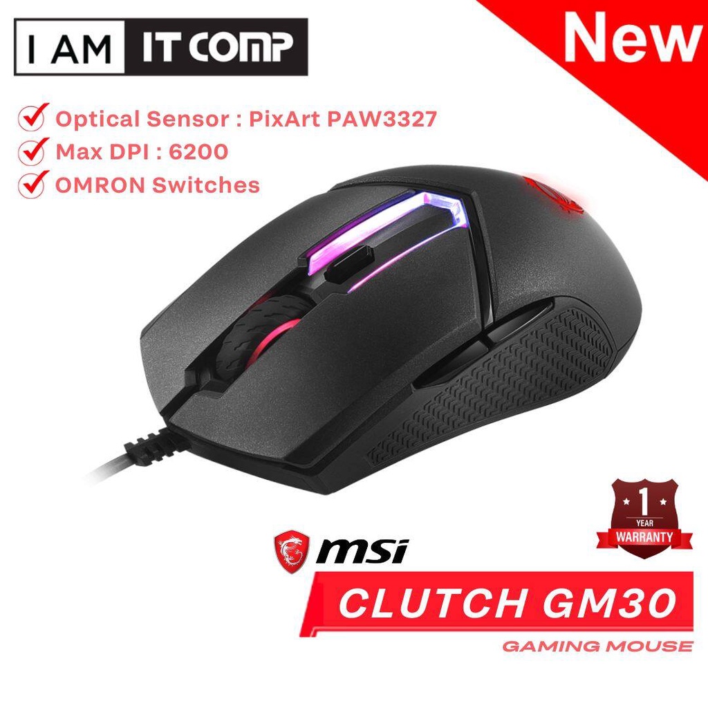 MSI CLUTCH GM30 Gaming Mouse | Shopee Malaysia