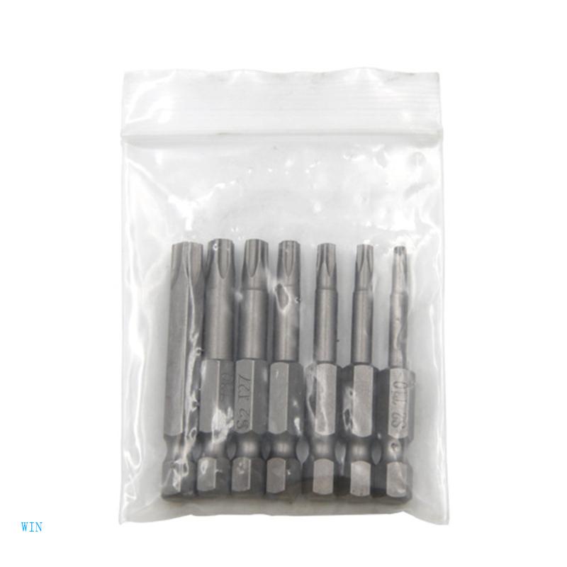 WIN 5 Point Security Star Torx Screwdriver Bits Set T10-T40 2-Inch ...