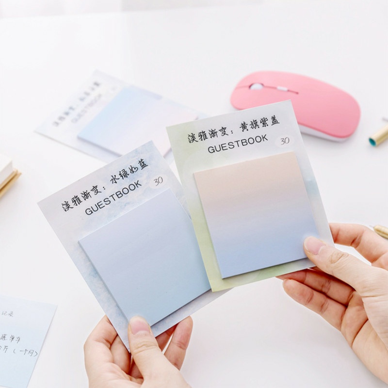 [Ready Stock] 8 Types 30 sheets/pack Gradient Pastel Color Aesthetic ...