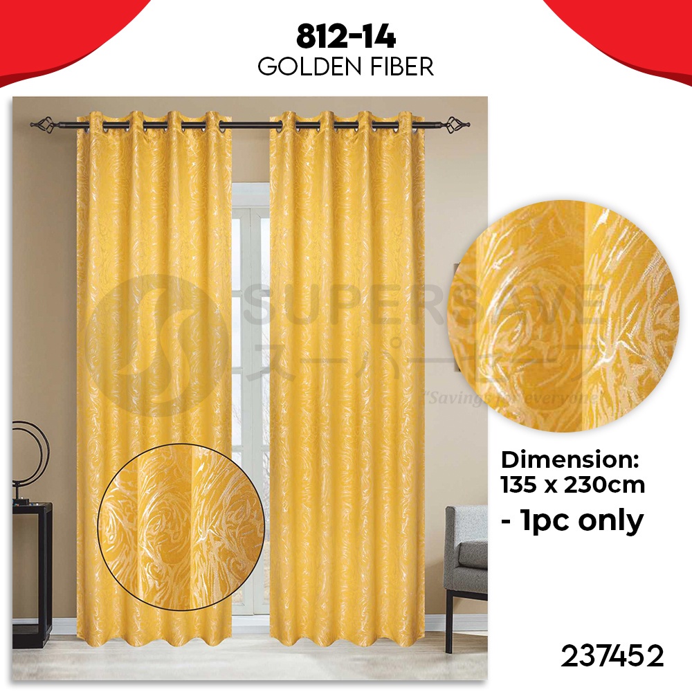 SUPERSAVE Window Curtain Quality Thick Material Patterns Semi Blackout ...