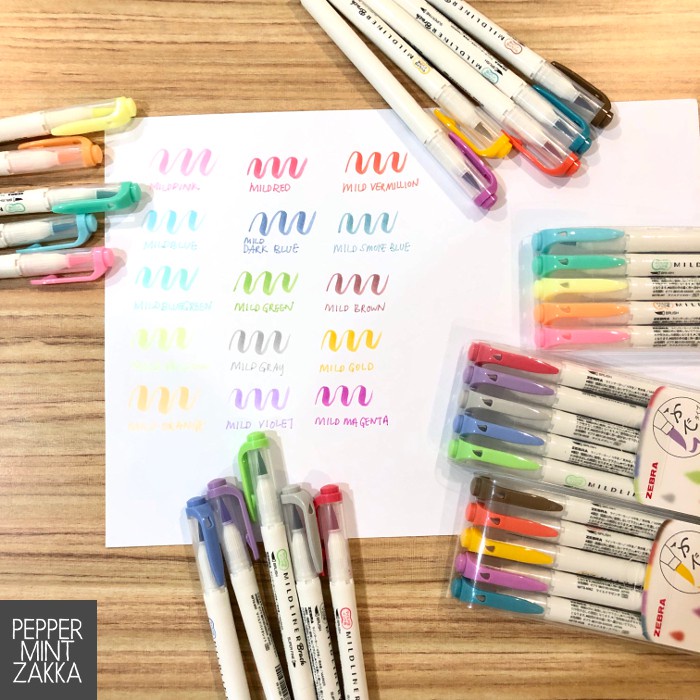 Zebra Line Marker Mildliner Brush 1PCS [15 colors sold separately ...