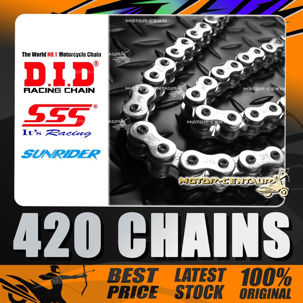 RANTAI DID,SSS, SUNRIDER ADVANCED DURABILITY 420 MOTORCYCLE CHAIN EX5 ...