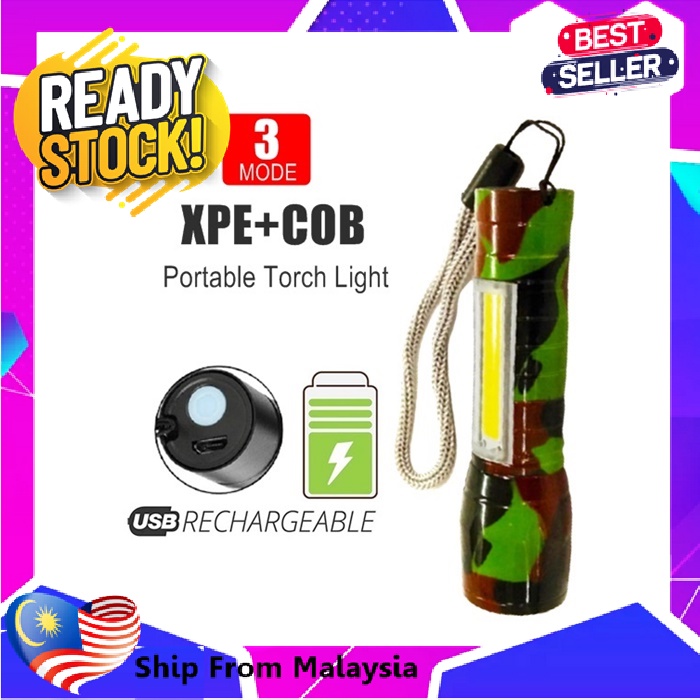 USB Mini Flashlight Torchlight Flash Torch Light LED Rechargeble ...