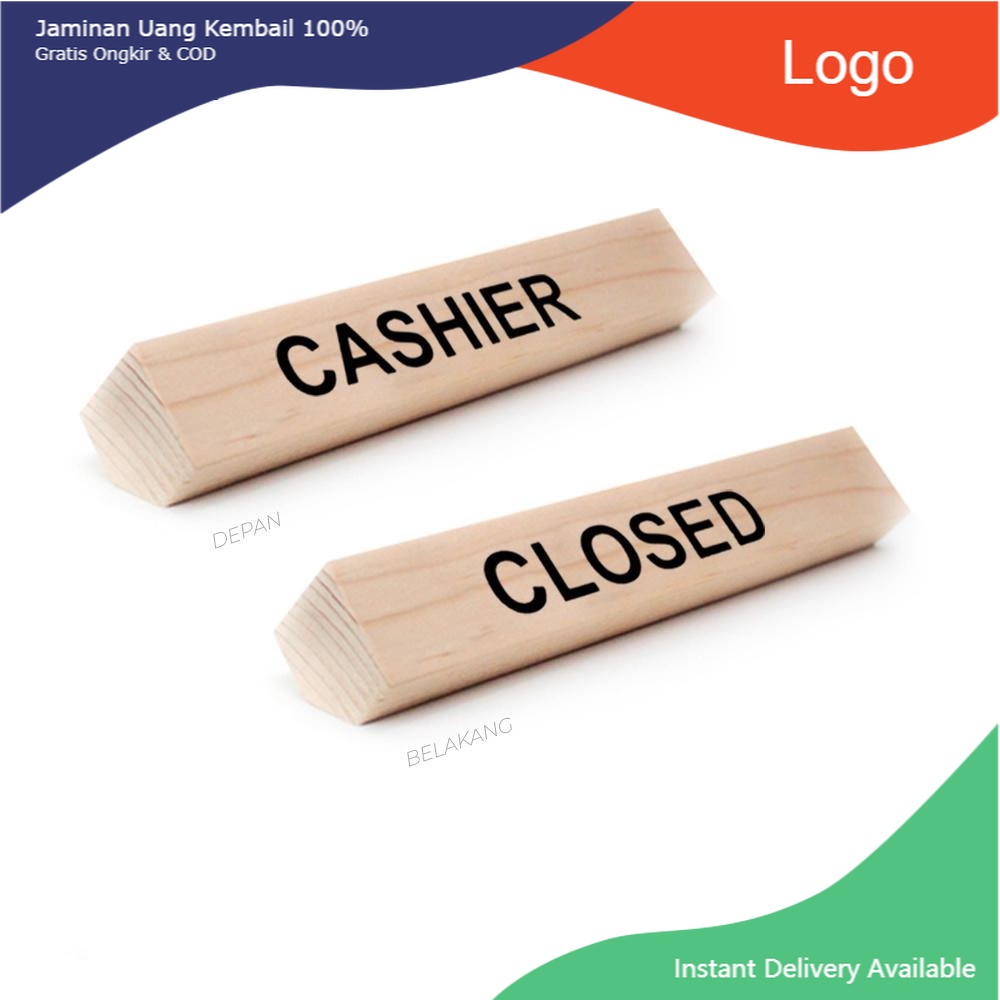 Sign system cashier - cashier - cashier Desk Marker - cashier - closed ...