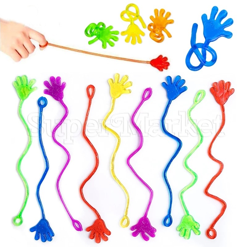 1Pc Random Color Creative Elastically Stretchable Sticky Palm Toy/Mini ...