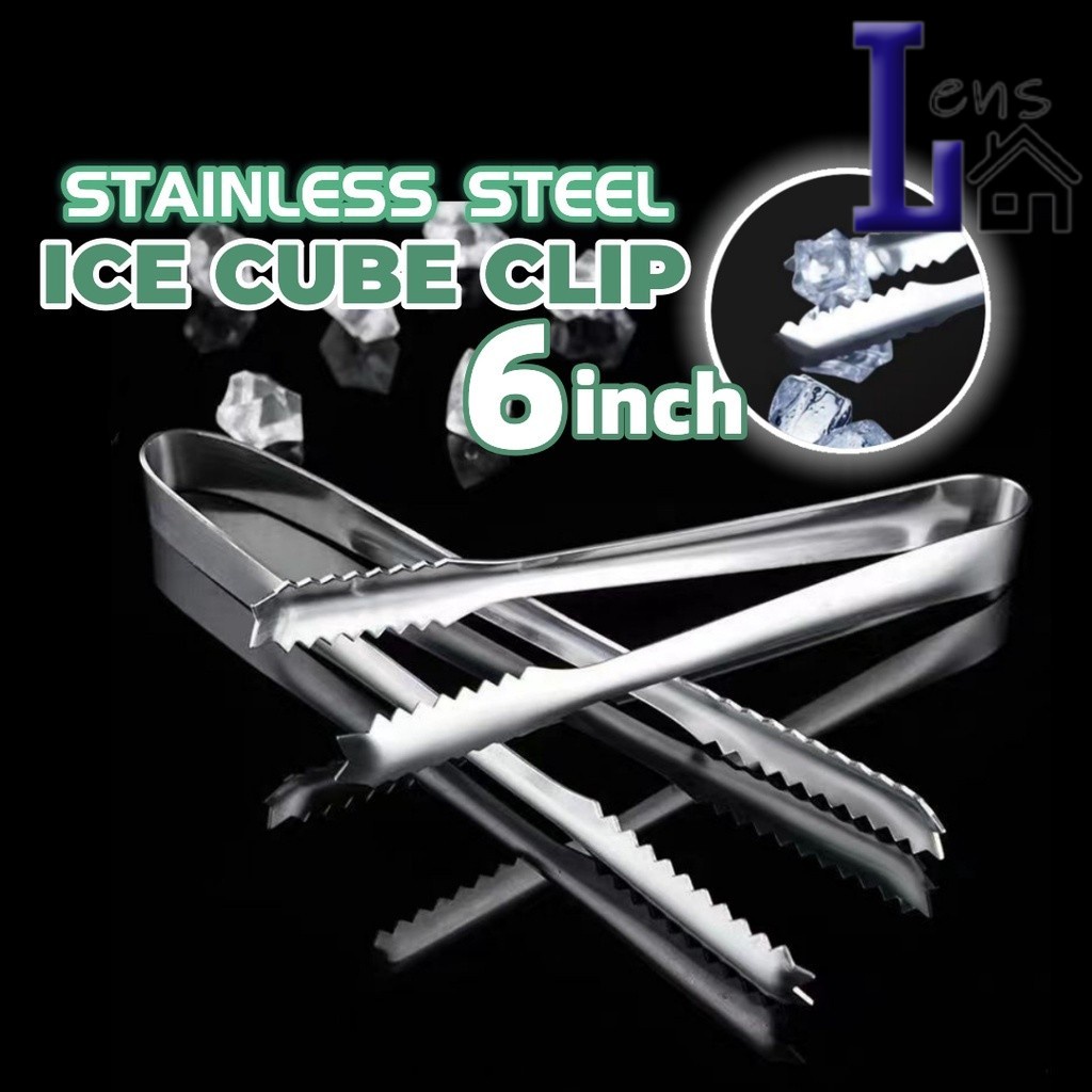 (15cm) Ice Cube Clip Stainless Steel Tongs Ice Clamp Barbecue Clip ...