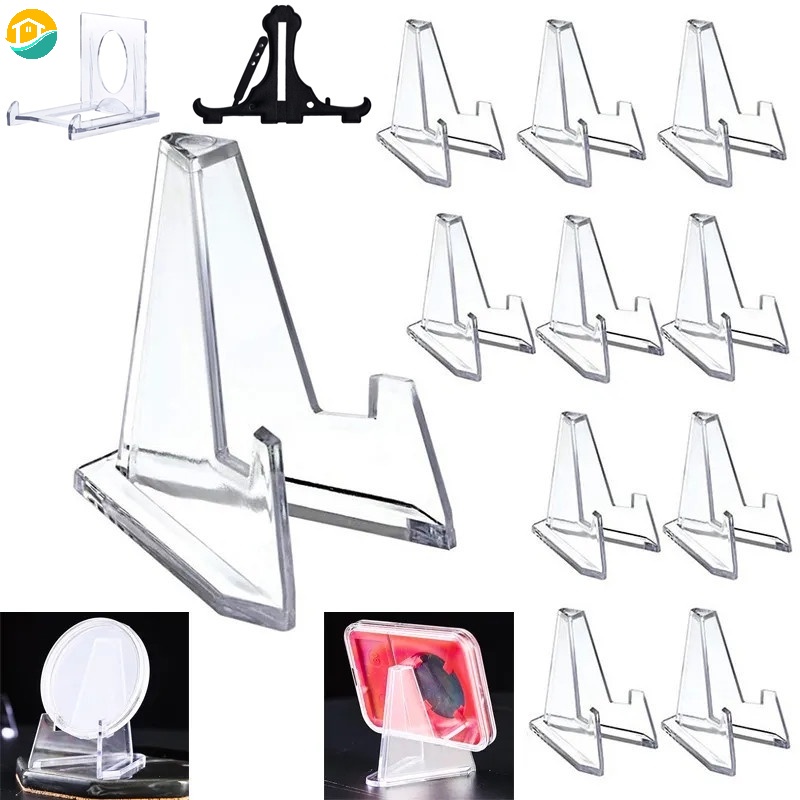 Space-saving Transparent Card Display Stand Mini Plastic Easel Stands ...