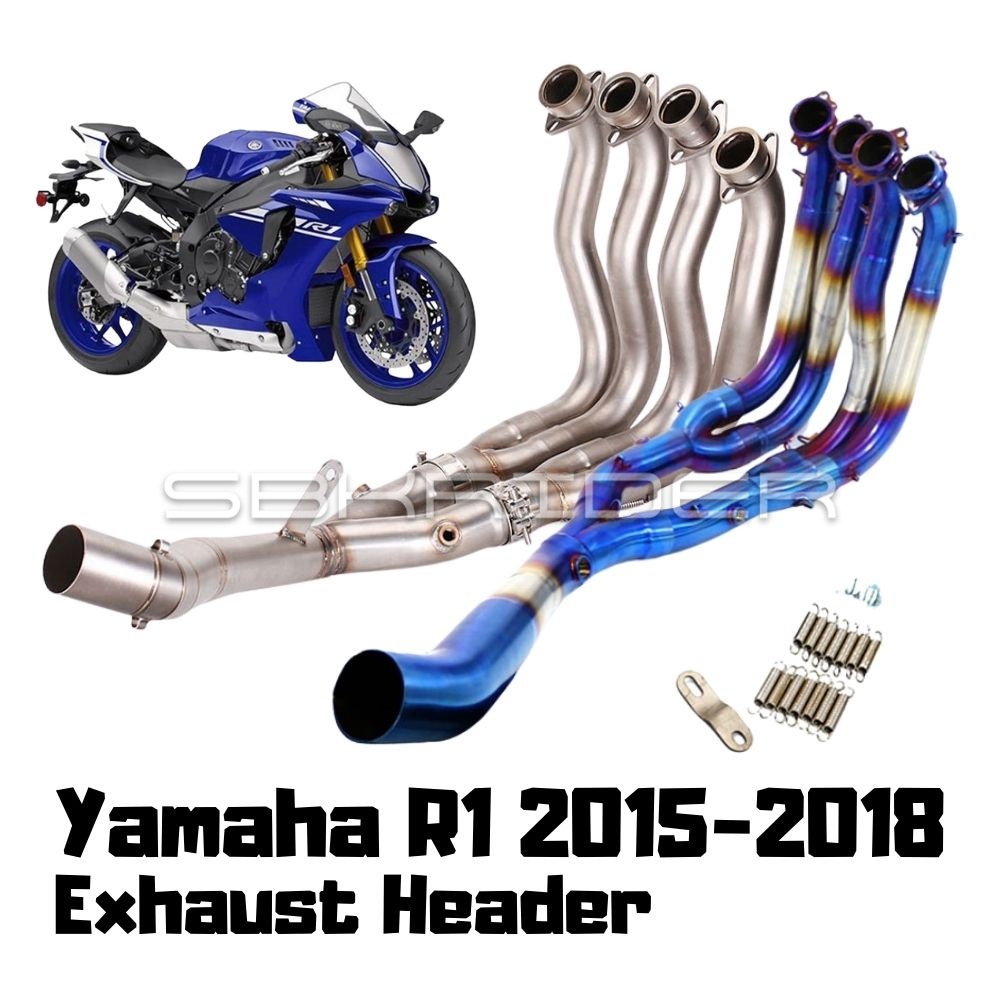 Yamaha R1 2015-2018 Motorcycle Stainless Steel Exhaust Header Premium ...
