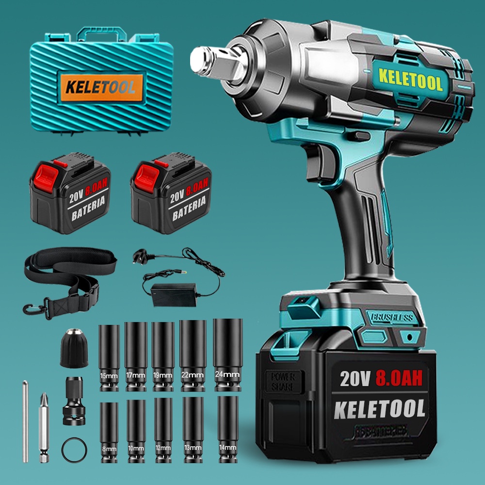 KELETOOL KE001 4000NM Impact Wrench Cordless High Torque 1/2 Cordless ...