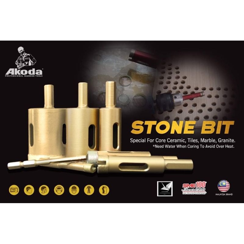 AKODA STONE BIT Diamond Bit Hole Saw Cutter Diamond Drill Bit Marble ...