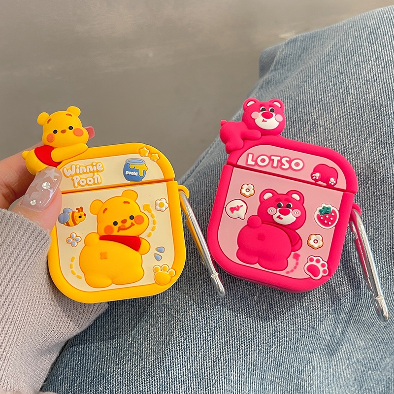 Cute cartoon Winnie the Pooh Lotso Silicone Case Compatible For Apple ...
