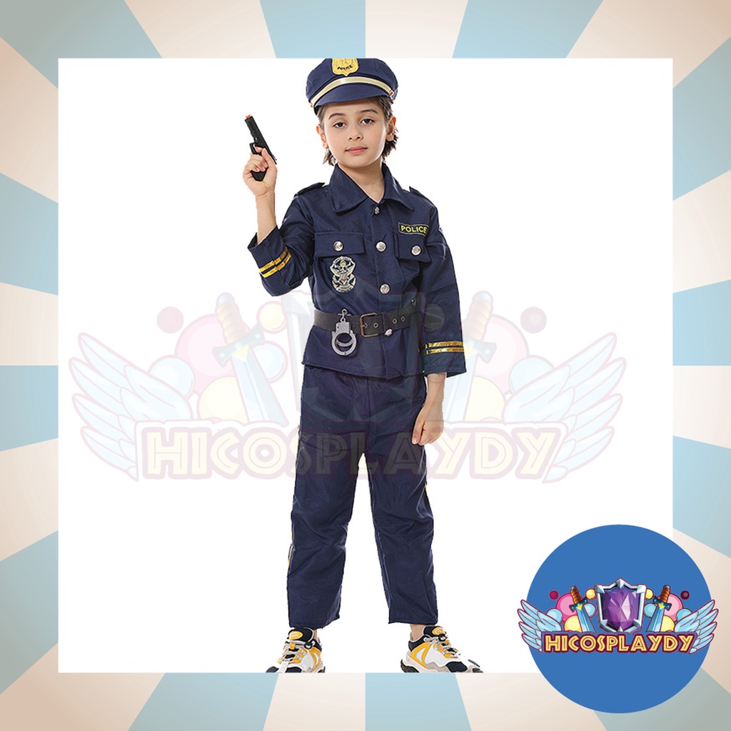 hiCosplaydy Kids Children Occupations International Police Cop Costume ...