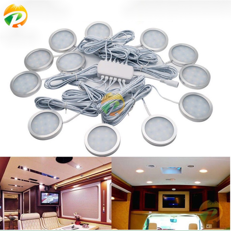 LED cabinet bottom lighting dimmable Puck light 4/6/8/12PCS kitchen ...