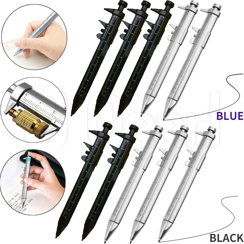 Multifunction 0-100mm Vernier Caliper Roller Ball Pen / Smooth Writing ...