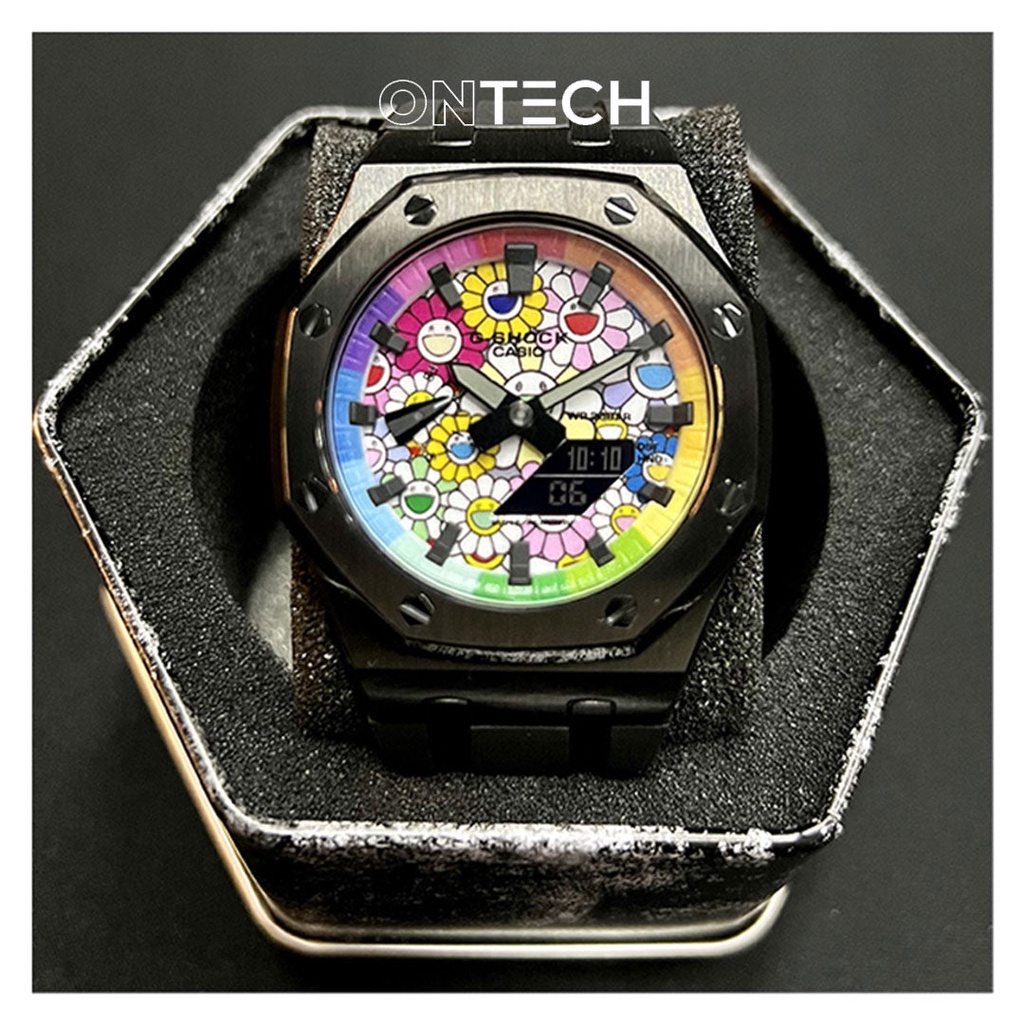 Casio G-Shock "CasiOak Custom" MURAKAMI (Full Black Bezel Black Strap ...