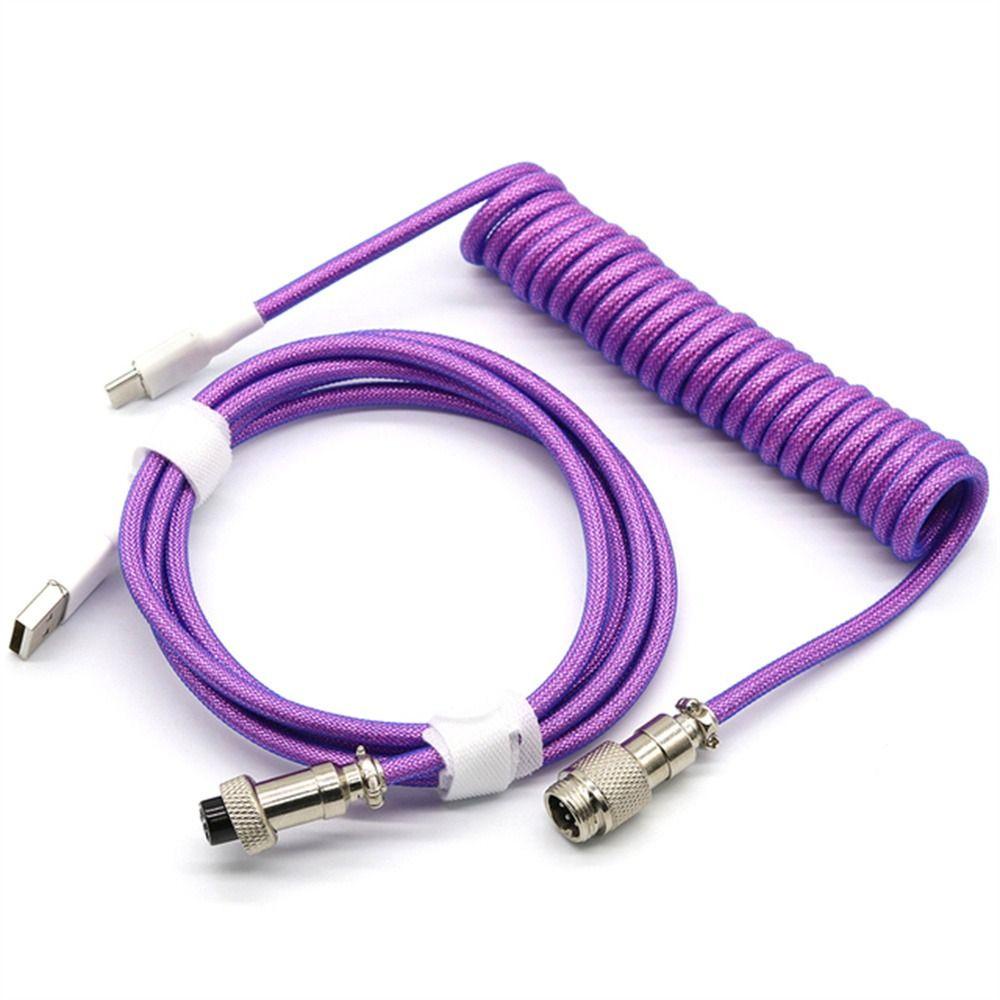 GLENES Keyboard Coiled Cable Usb Port 5 Cores Keyboard Accessories 3 ...