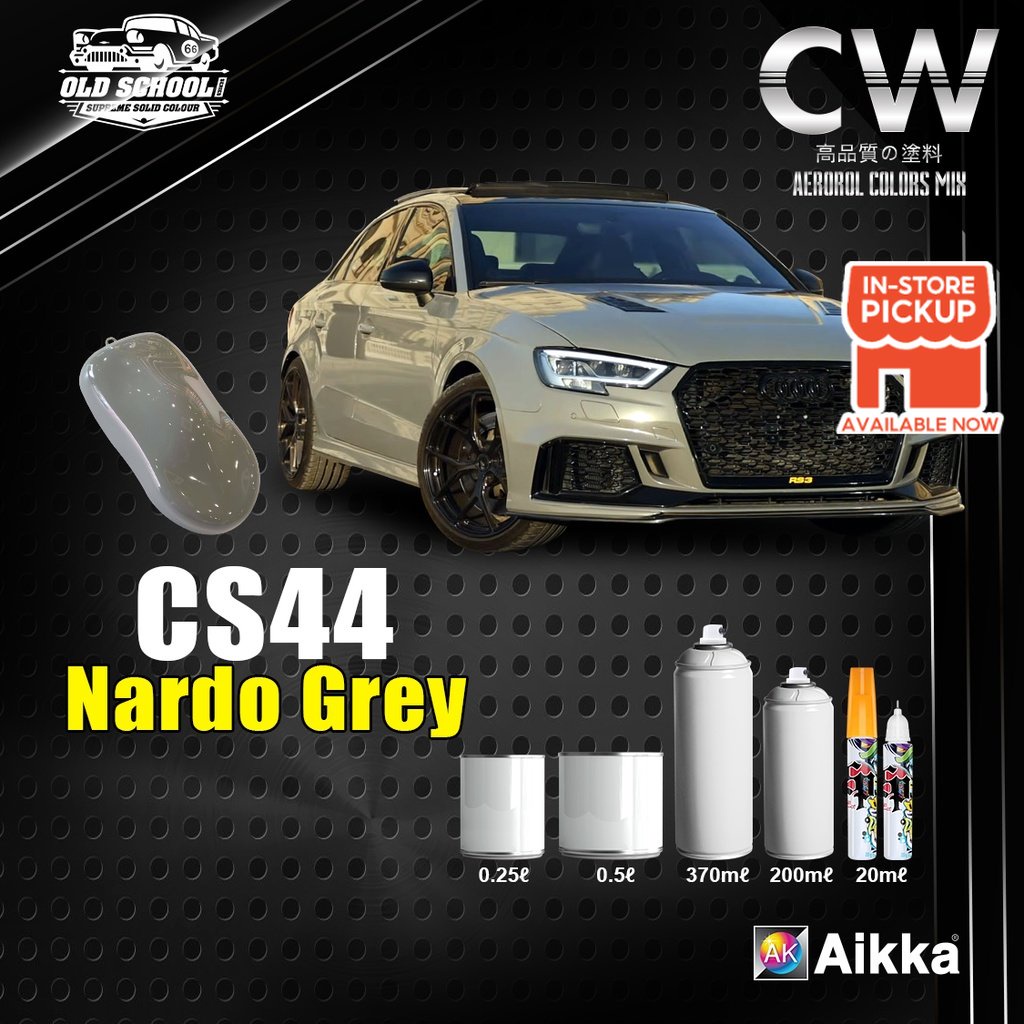 2K Paint 【 AIKKA CS44 Nardo Grey】Old School Series Car Motor Paint DIY Aerosol Spray Bottle Cat ...
