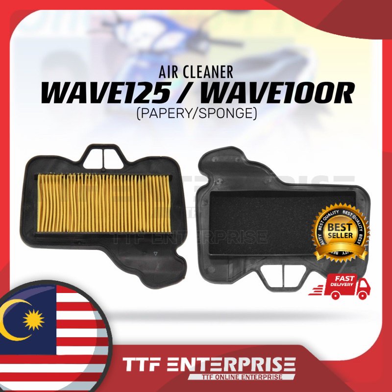 HONDA WAVE125 / WAVE100R AIR CLEANER (PAPERY/SPONGE) AIR FILTER WAVE ...