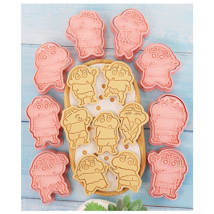 8pcs/Set Crayon Shin-chan Biscuit Mold Cookie Cutter Cartoon 3D ...
