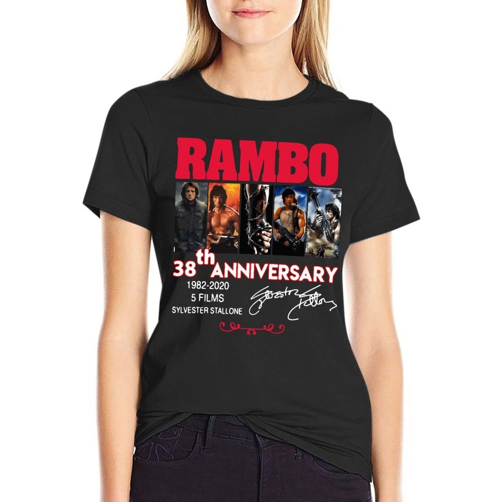 Rambo Series Action Film 38Th Anniversary Signature Oversized T Shirts ...