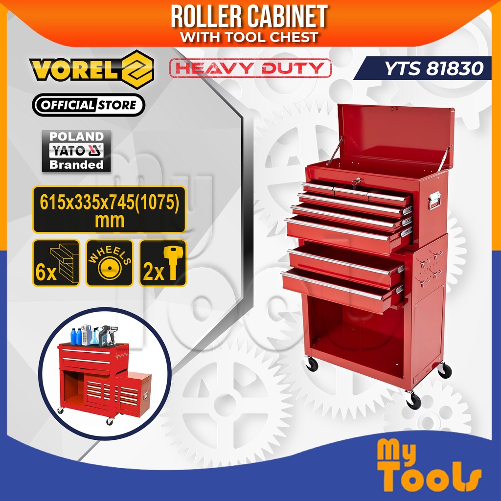 Mytools VOREL YT 58539 Vorel Roller Cabinet with Tool Chest Heavy Duty ...