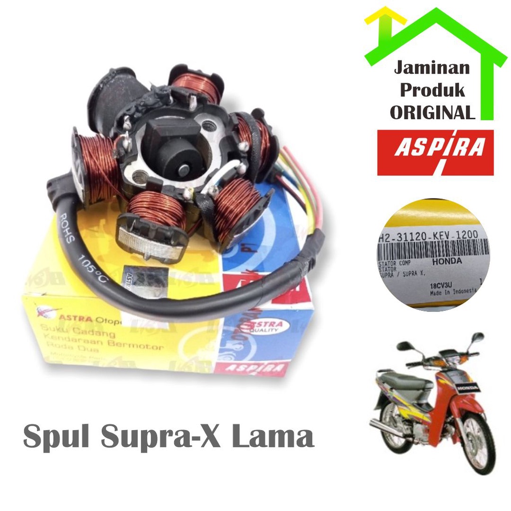 Aspira Spool Honda Supra-X Old Stator Comp Magnet Pulser Spool Motor ...