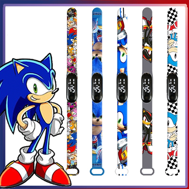 Sonic LED Printed Electronic Watch/Children's Digital Watch | Shopee ...