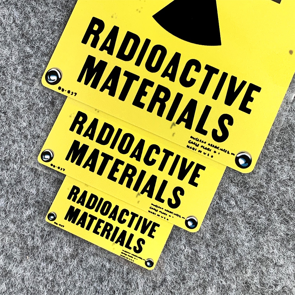 Reflective Caution Radioactive Materials Stickers Waterproof Warning ...