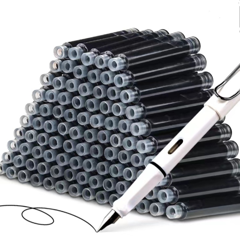 12 PCS Fountain Pen & Replacable Ink Set Black/Blue/Red Ink EF 0.38 Mm ...