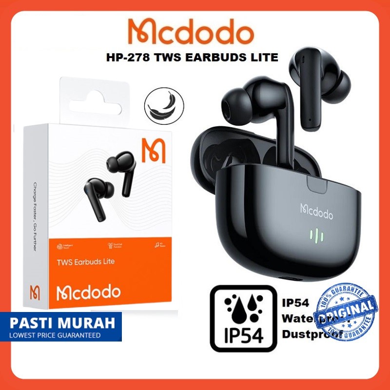 Mcdodo HP-278 TWS Earbuds Lite Bluetooth HD Stereo Earphone Intelligent ...
