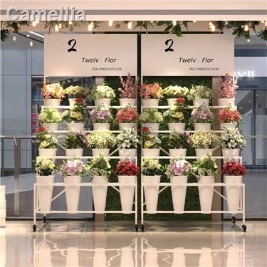 Flower shop flower stand mobile with advertising board multi-layer ...